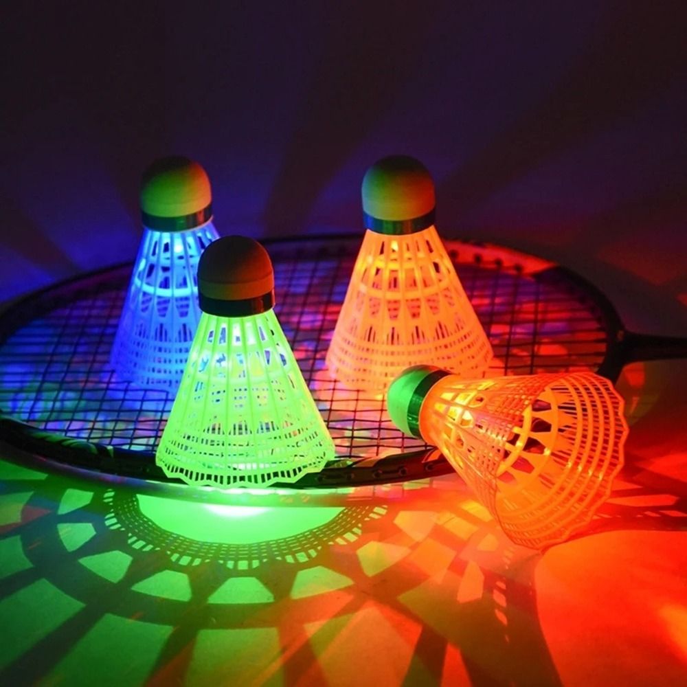 Training Light-up LED Badminton Lighting Balls Glowing Luminous ...