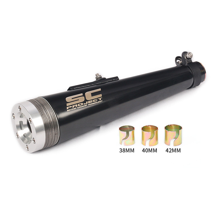 38mm 40mm 43mm 45mm Retro Cafe racer Motorcycle S C Exhaust Muffler ...