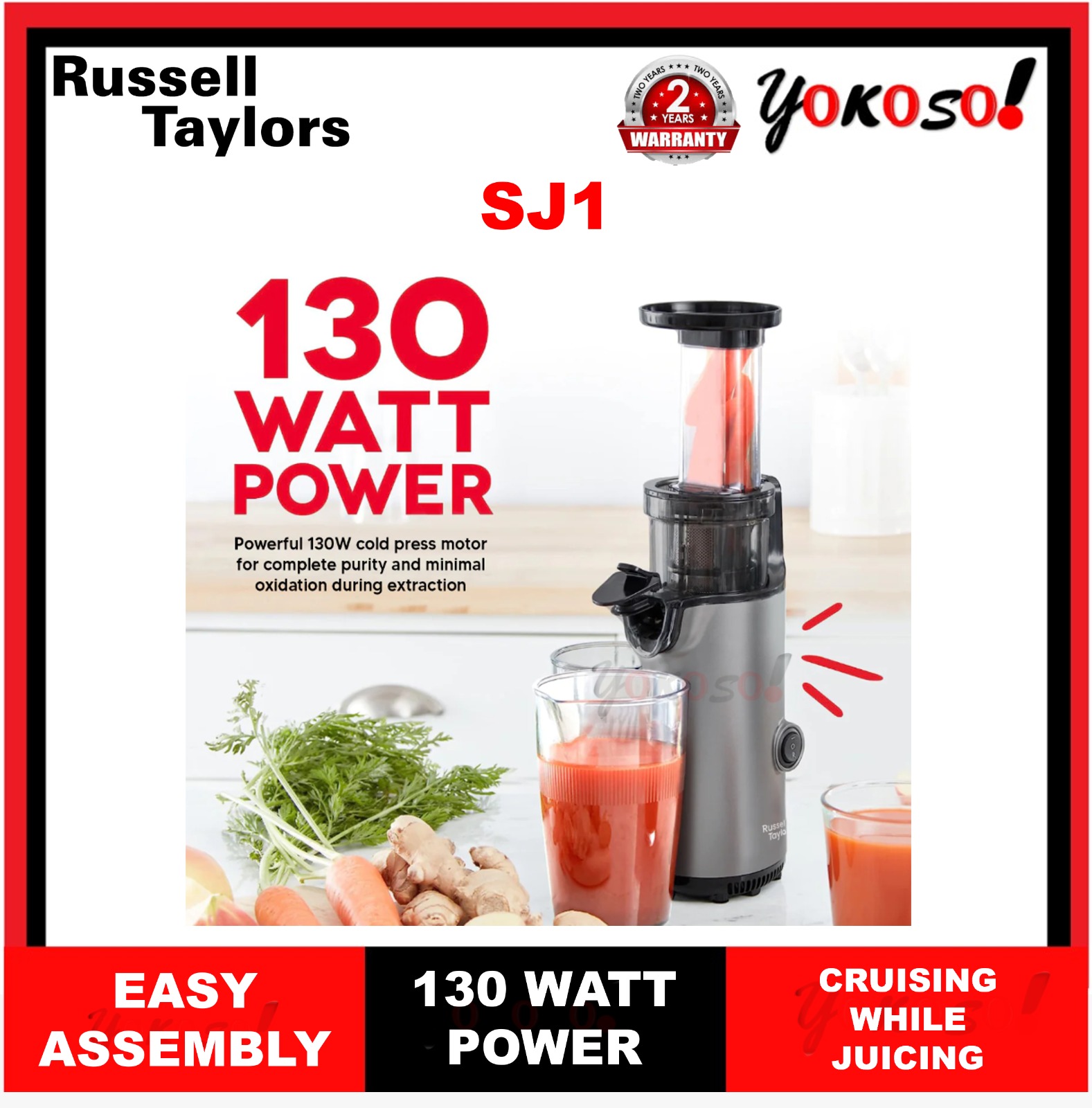 Russell Taylors SJ1 Masticating Cold Press Compact Slow Juicer | Lazada