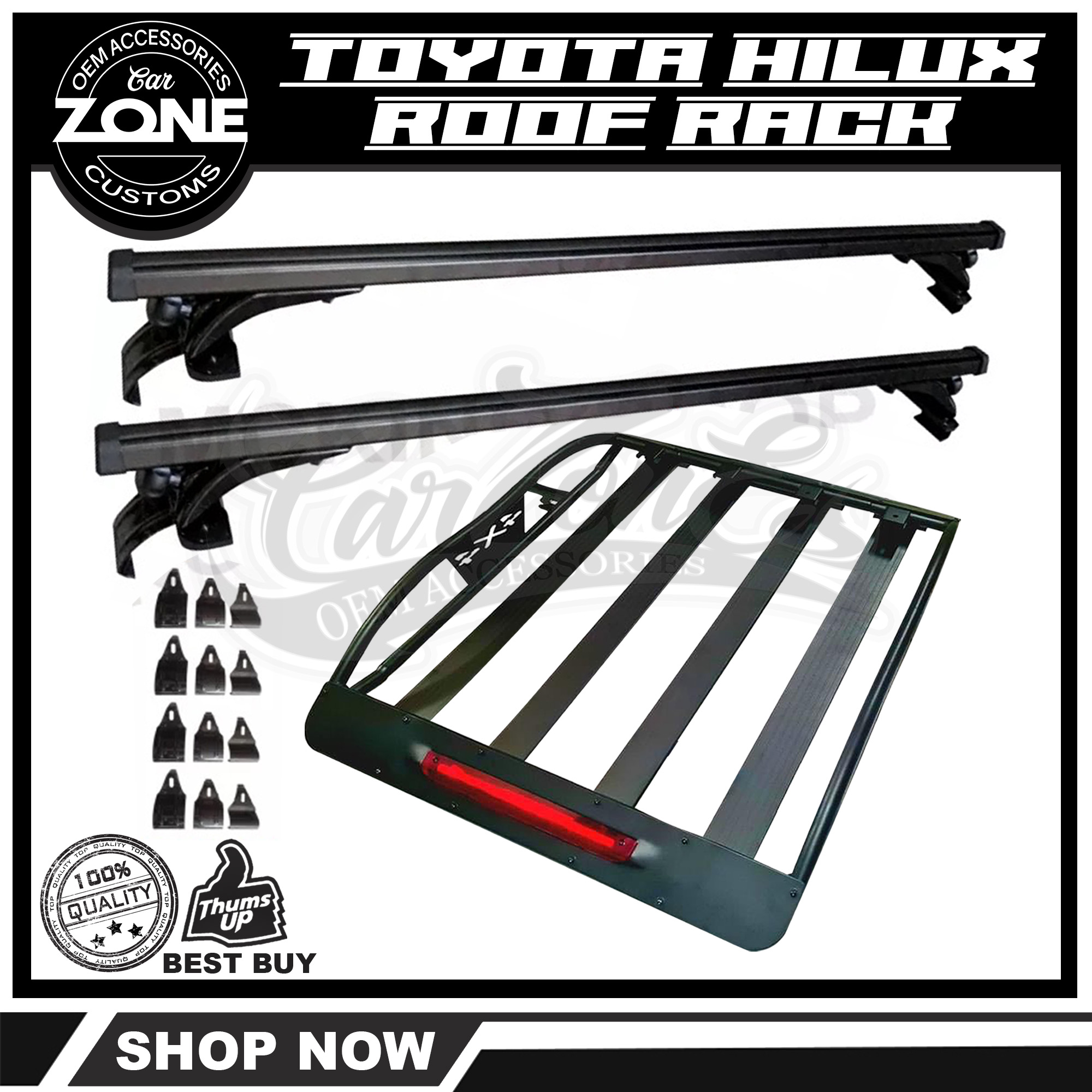 Toyota Hilux 4x4 Aluminum Roof Rack / Roofrack Top Load / Topload Cargo ...