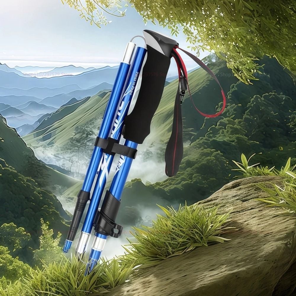 Expandable Aluminum Outdoor Trekking Poles EVA Quick Adjustable Locks ...