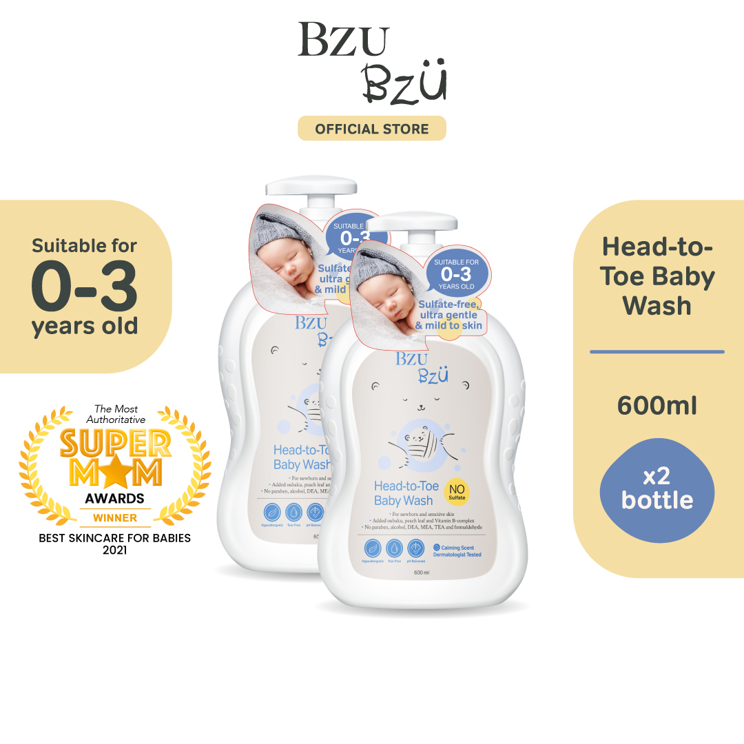 BZU BZU Head to Toe Baby Wash Bundle Deal (600ml) | Lazada