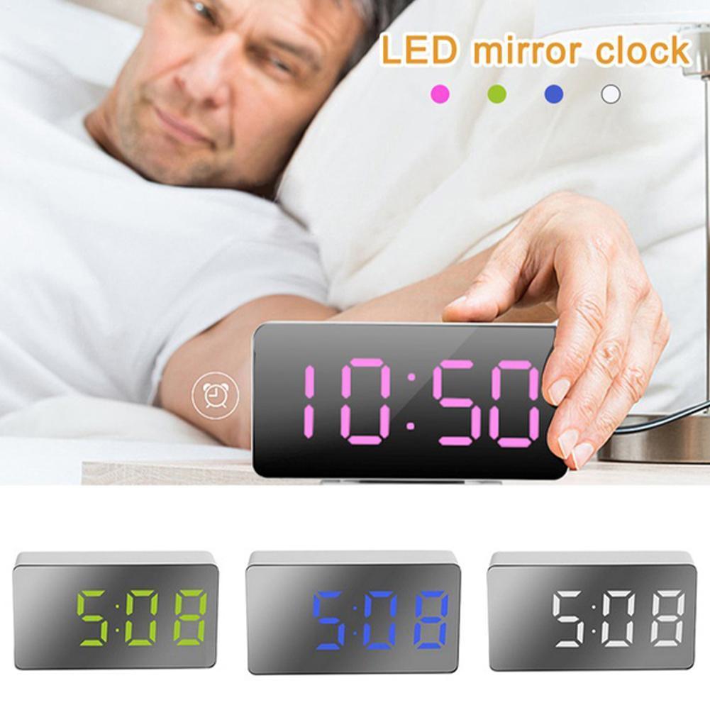 【New Trend】White LED Display Temperature Mini Desk Alarm Clock ...