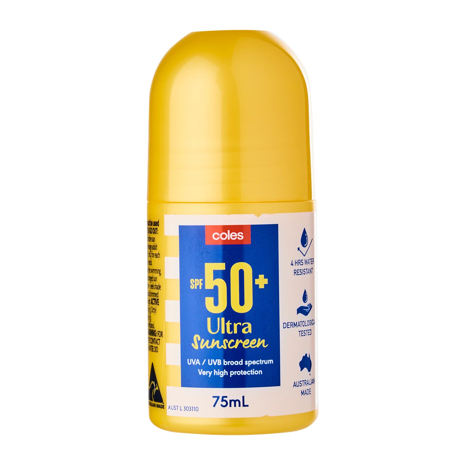 Coles SPF 50+ Ultra Sunscreen Roll-On 75ML | Lazada Singapore