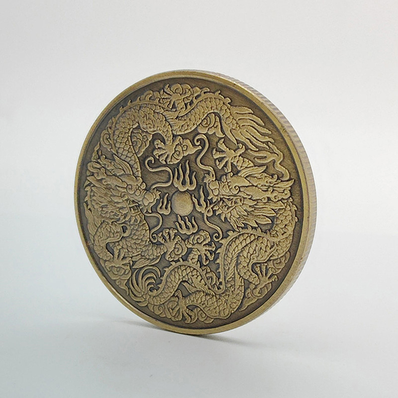 2024 Chinese Double Dragons Playing With Beads Collectible Coins Lucky ...