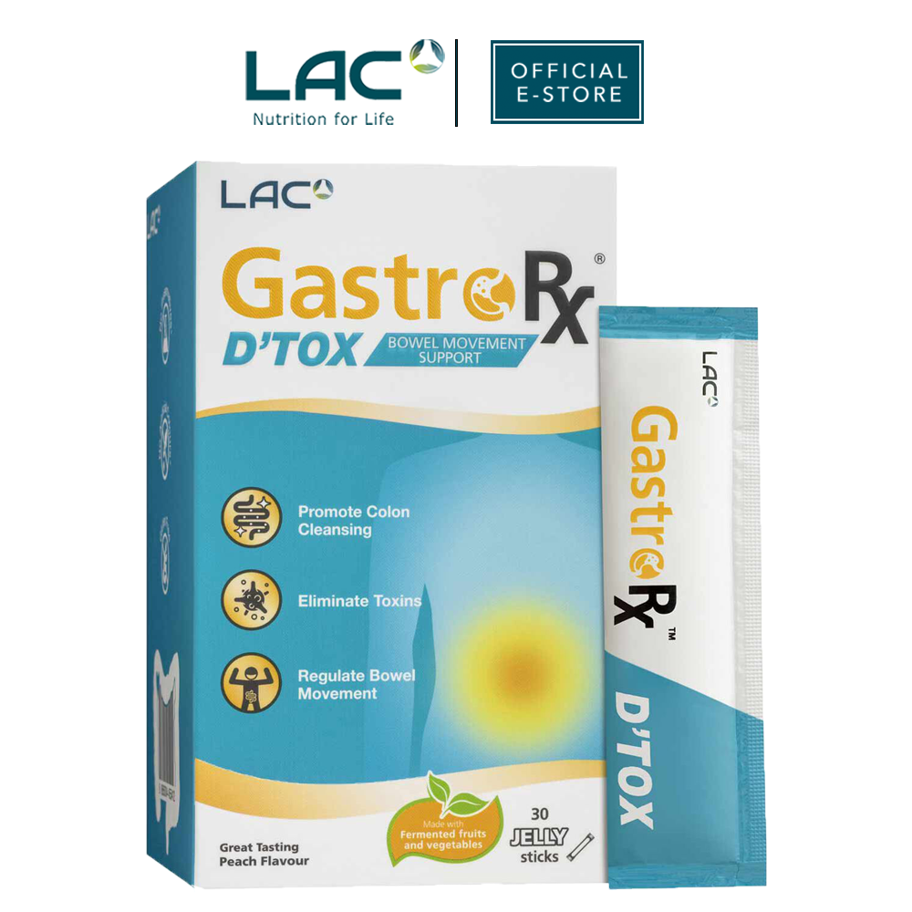 LAC GASTRORX® D'TOX BOWEL MOVEMENT SUPPORT (15G x 30 Jelly Sticks ...