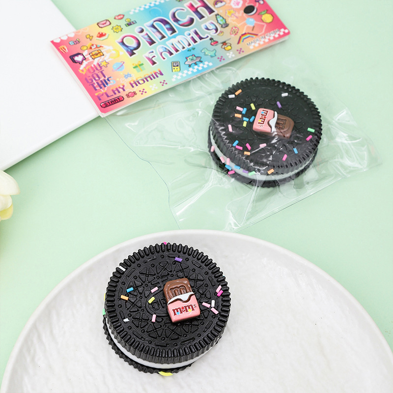 7cm Oreo Cookies Squeeze Toys Stress Pressure Relief Toys Simulated Toy ...