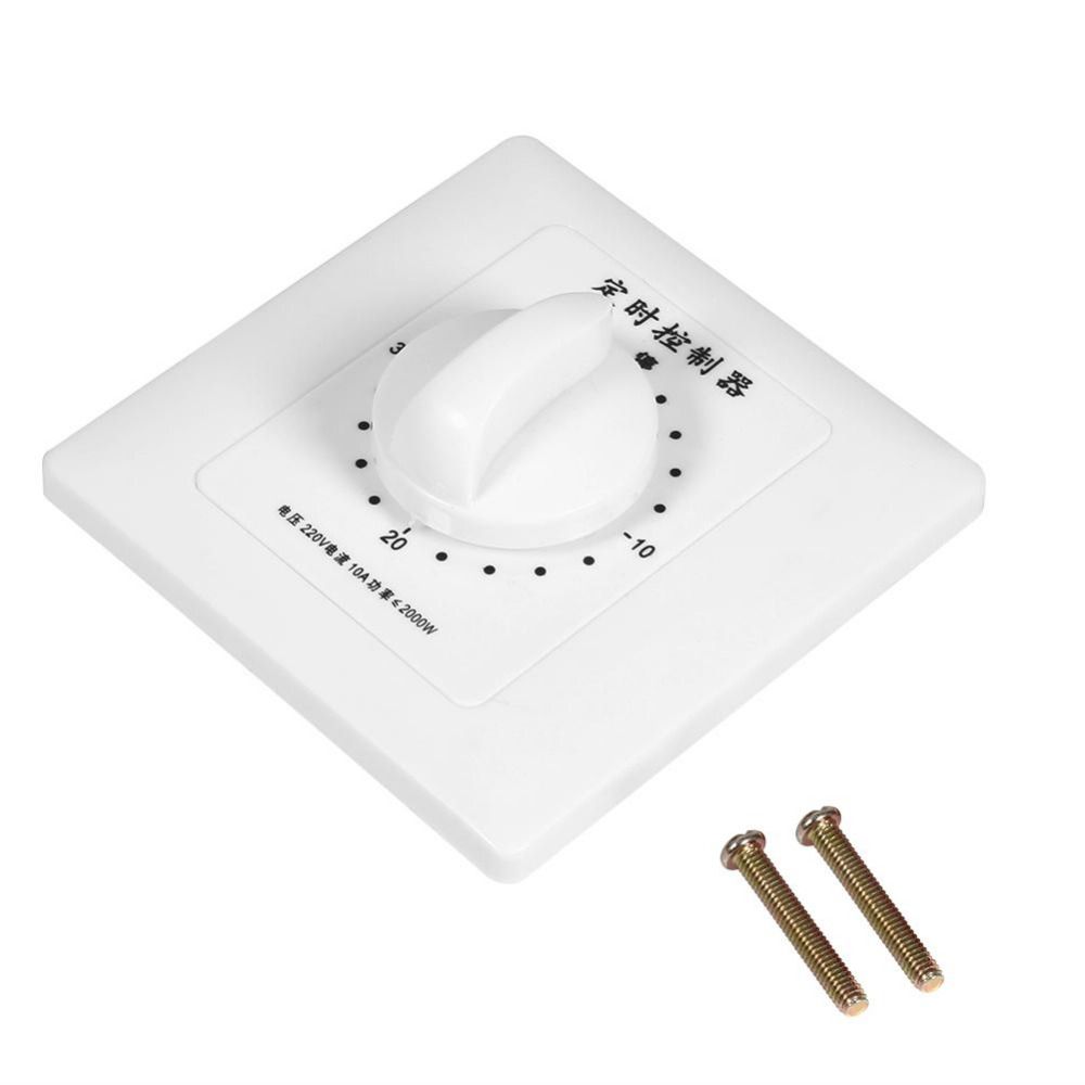 White Square Intelligent Mechanical Countdown AC 220V 30/60/120 Minutes ...