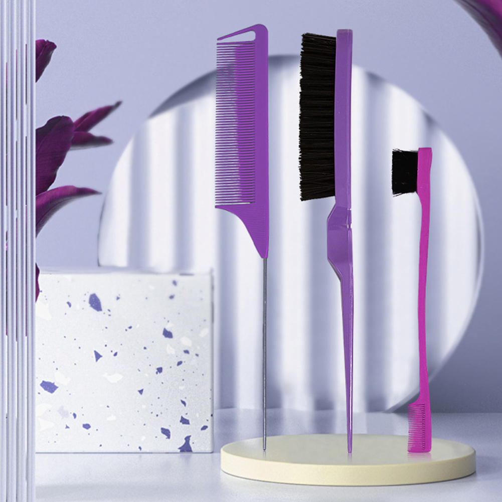 3 Pieces Hair Styling Comb Set Rat Tail Hair Comb Hair Styling Cutting ...