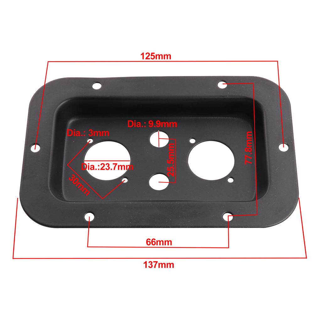 Black Steel Recessed Speakon Jack Plate Xlr Connector For Dish Board ...