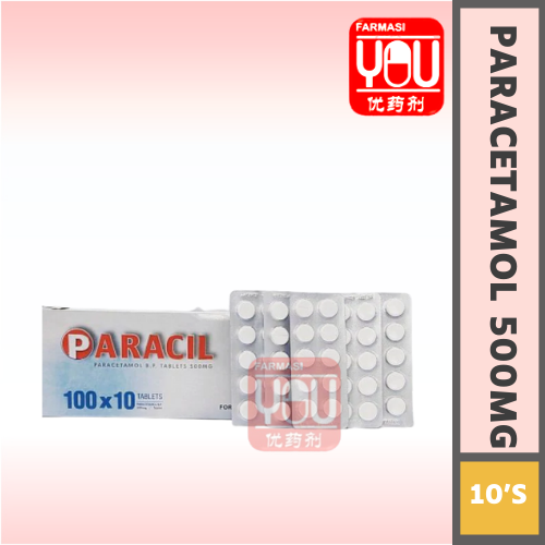 [YOUPHARMACY] PARACIL PARACETAMOL 500MG 1X10'S | Lazada