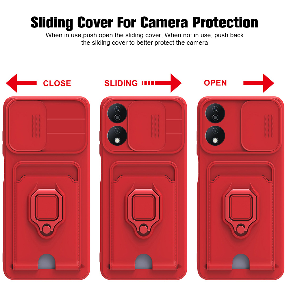 Relaxtoo For Honor X7b 4G TPU Mobile Phone Cover Push Window Bracket ...