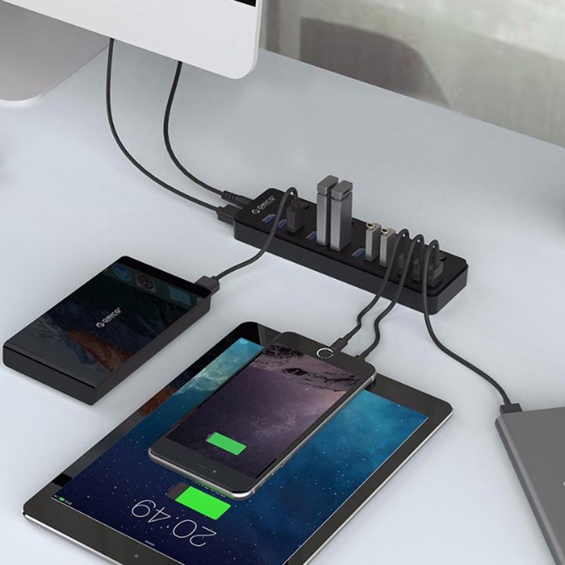 Orico 5Gbps Super Speed 12 Port Usb 3.0 Hub Portable 12V 5A Power ...