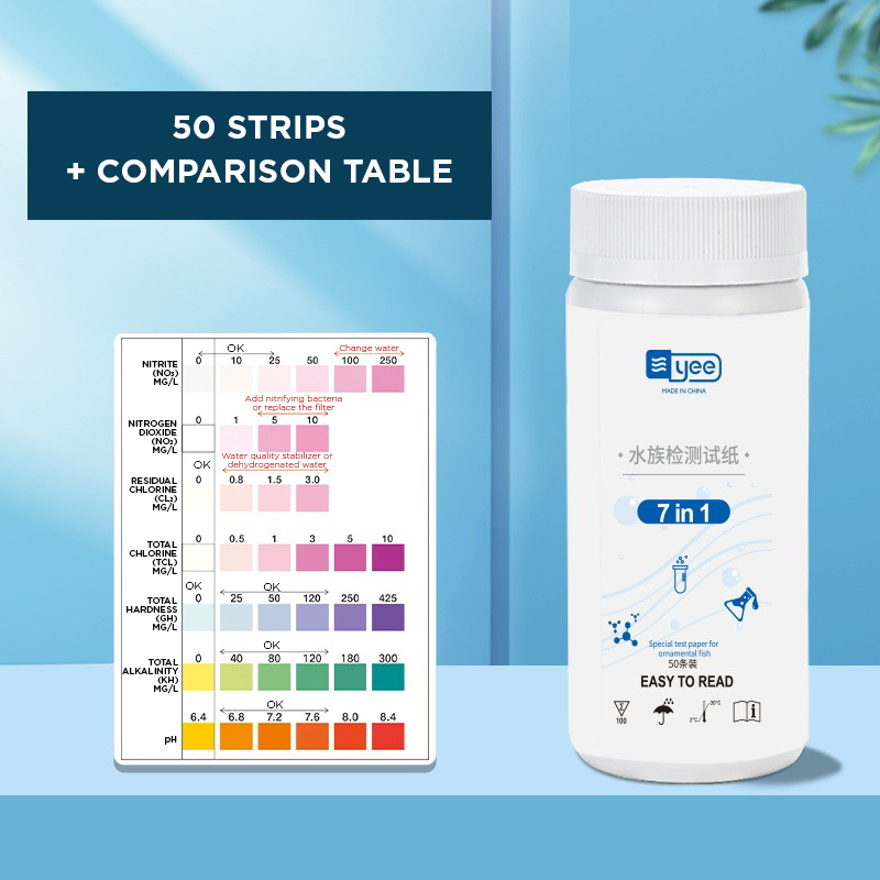 YEE Aquarium Test Kit, 7-in-1 Water Test Paper, Testing In 60 Seconds ...