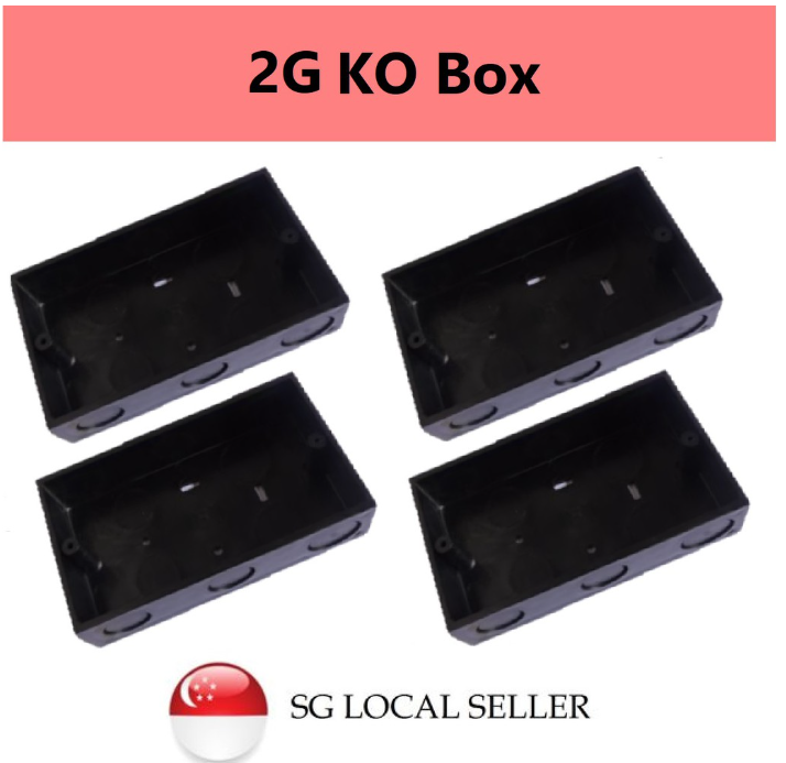 [Bundle of 4] 2Gang 2G Switch Socket Surface Mounting Box Partition Box ...