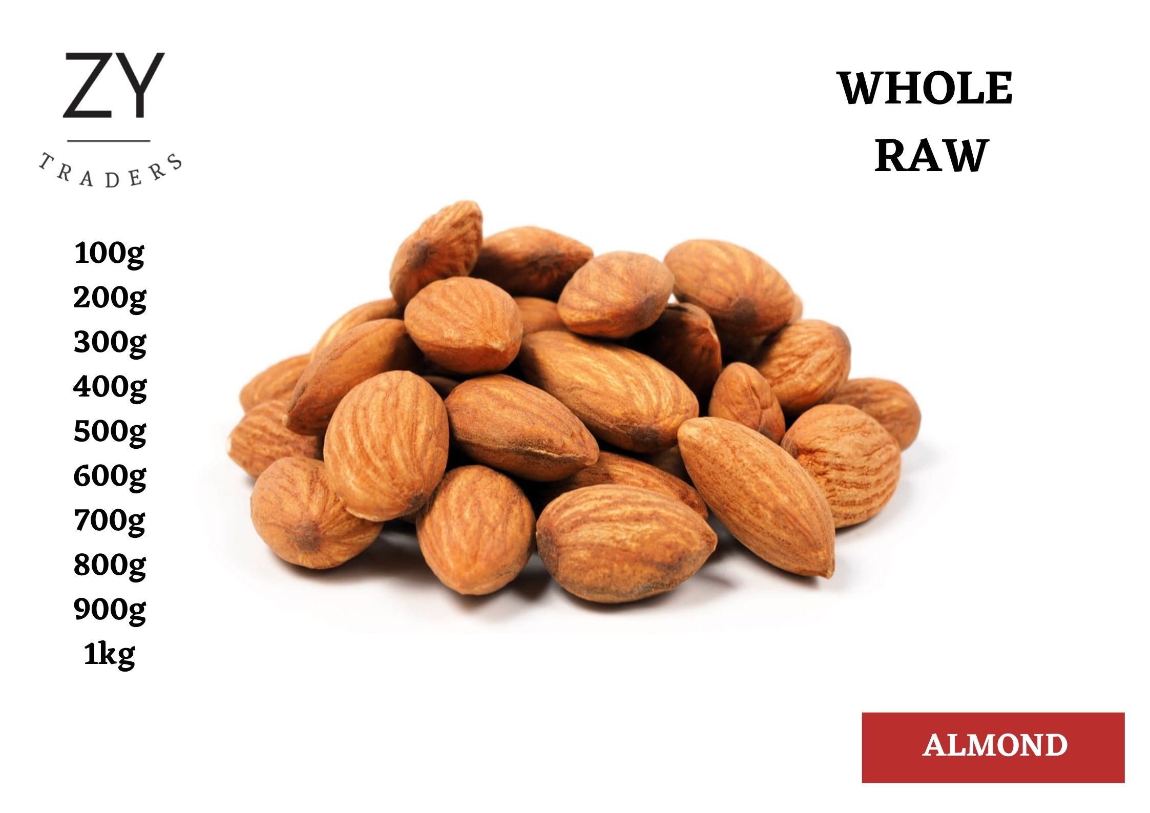 Raw Mentah Almond Badam Cashew Gajus Raisin Kismis Walnut Kenari 100g ...