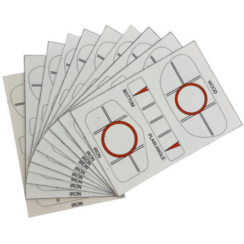 10Sets Golf Impact Tape Labels Recorder Kit for Woods Irons & Putter ...