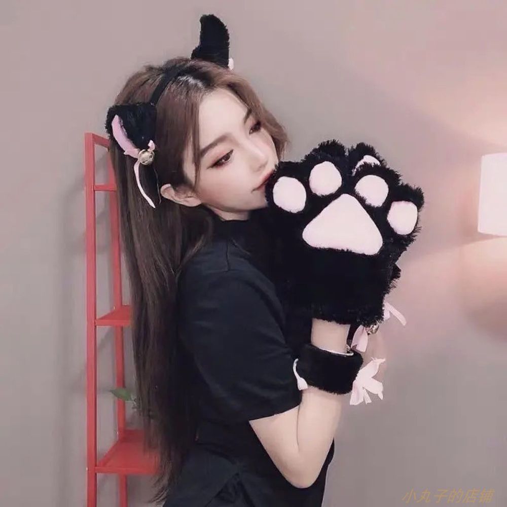 Sweet For Women Cute Bear Claw Cat Claw Gloves Anime Cosplay Gloves Paw ...