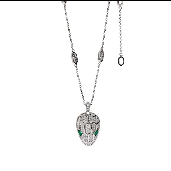 【Top Picks】Zodiac Snake Light Luxury Niche Full Diamond Green Eyes ...