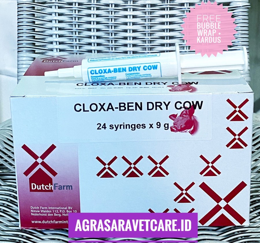 Cloxa-Ben Dry Cow 9 gram - obat mastitis masa kering Cloxa Ben 9gram ...