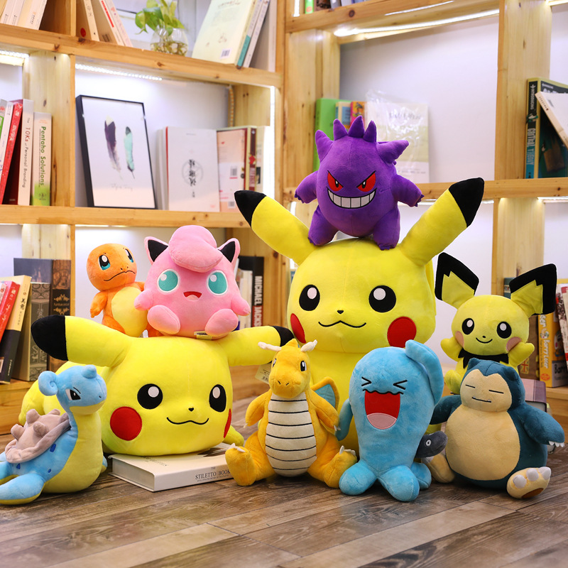 Pokemon Stuffed Plush Toys 20/25CM Kawaii Pikachu Jenny Turtle Anime ...