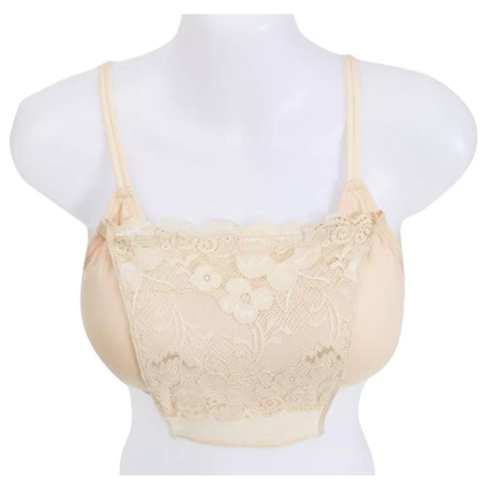 Fashion Flower Strapless Insert Wrapped Chest Mesh Clip on Bralette ...