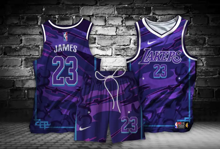 LAKERS 09 JAMES VIOLET CUSTOMIZED JERSEY WITH FREE NAME & NUMBER FULL ...