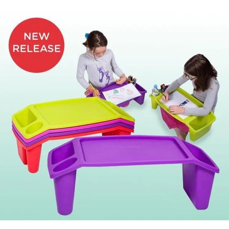 New Durable Assorted Color Kids Plastic table Lap Tray Plastic Study ...