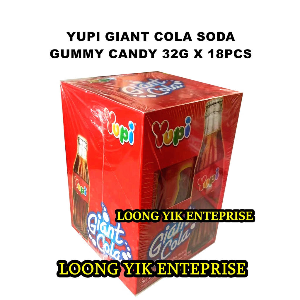 YUPI GIANT COLA SODA GUMMY CANDY 32G X 18PCS | Lazada