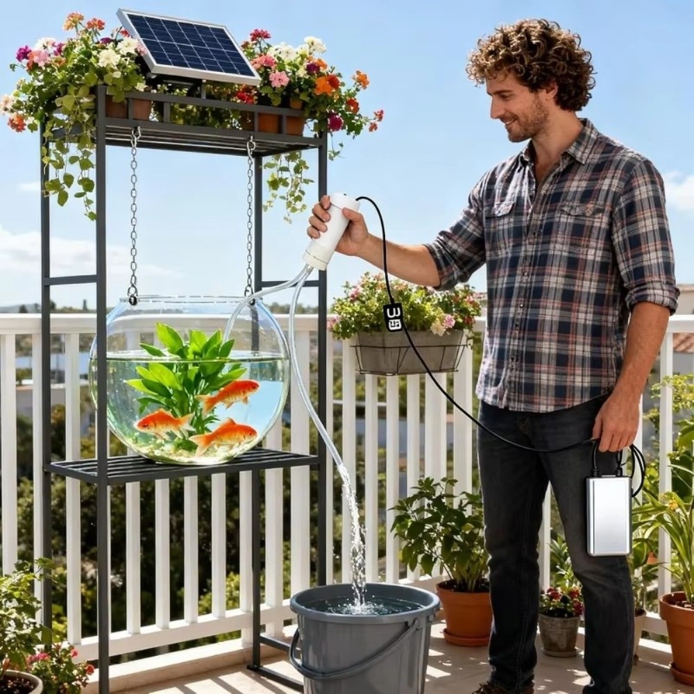 Circulation Pump Powered Fish Water Changer Gravel Cleaning High Flow ...