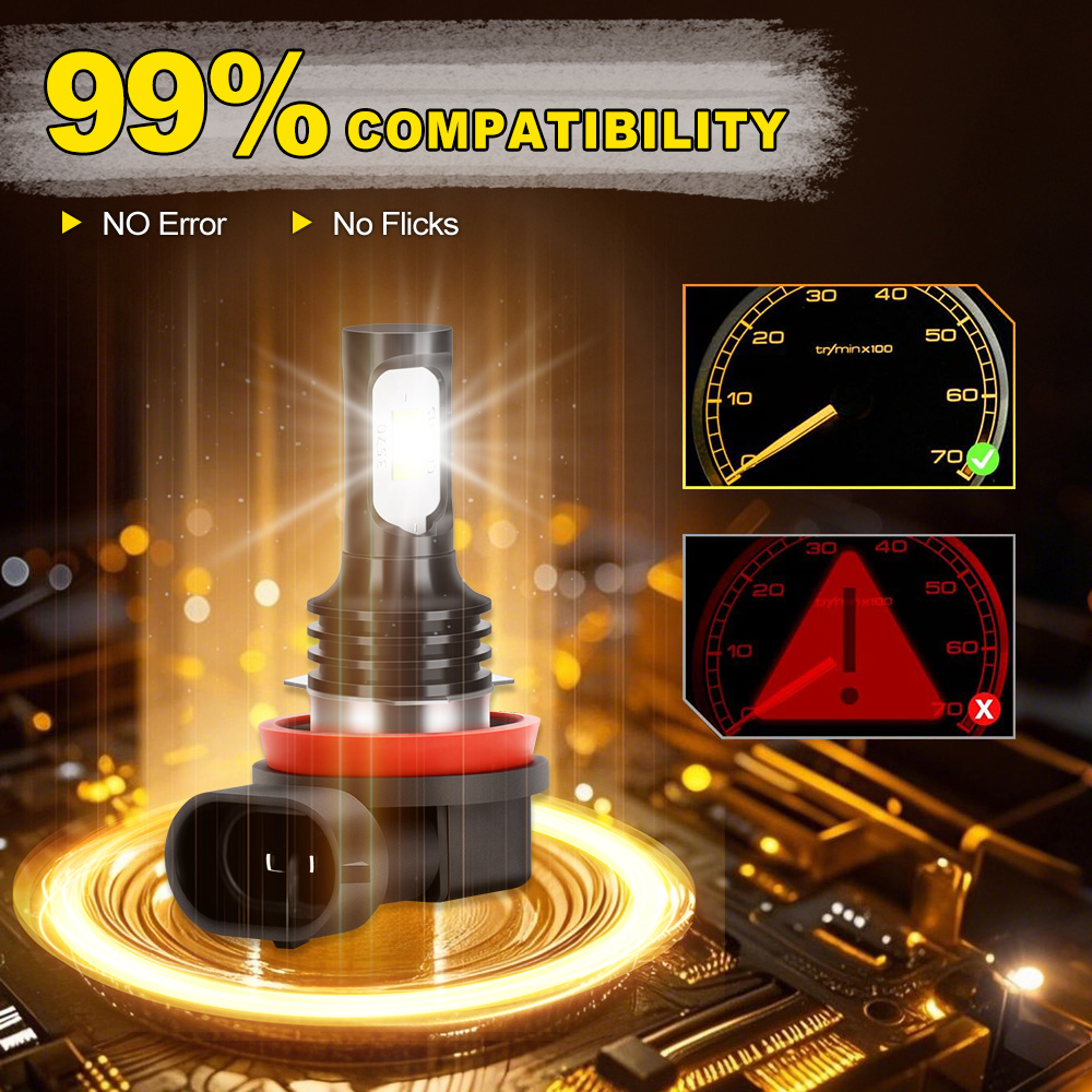 2x LED Fog Bulbs 15000LM 12V Canbus Lamps For Porsche 911 997 2004.07 ...