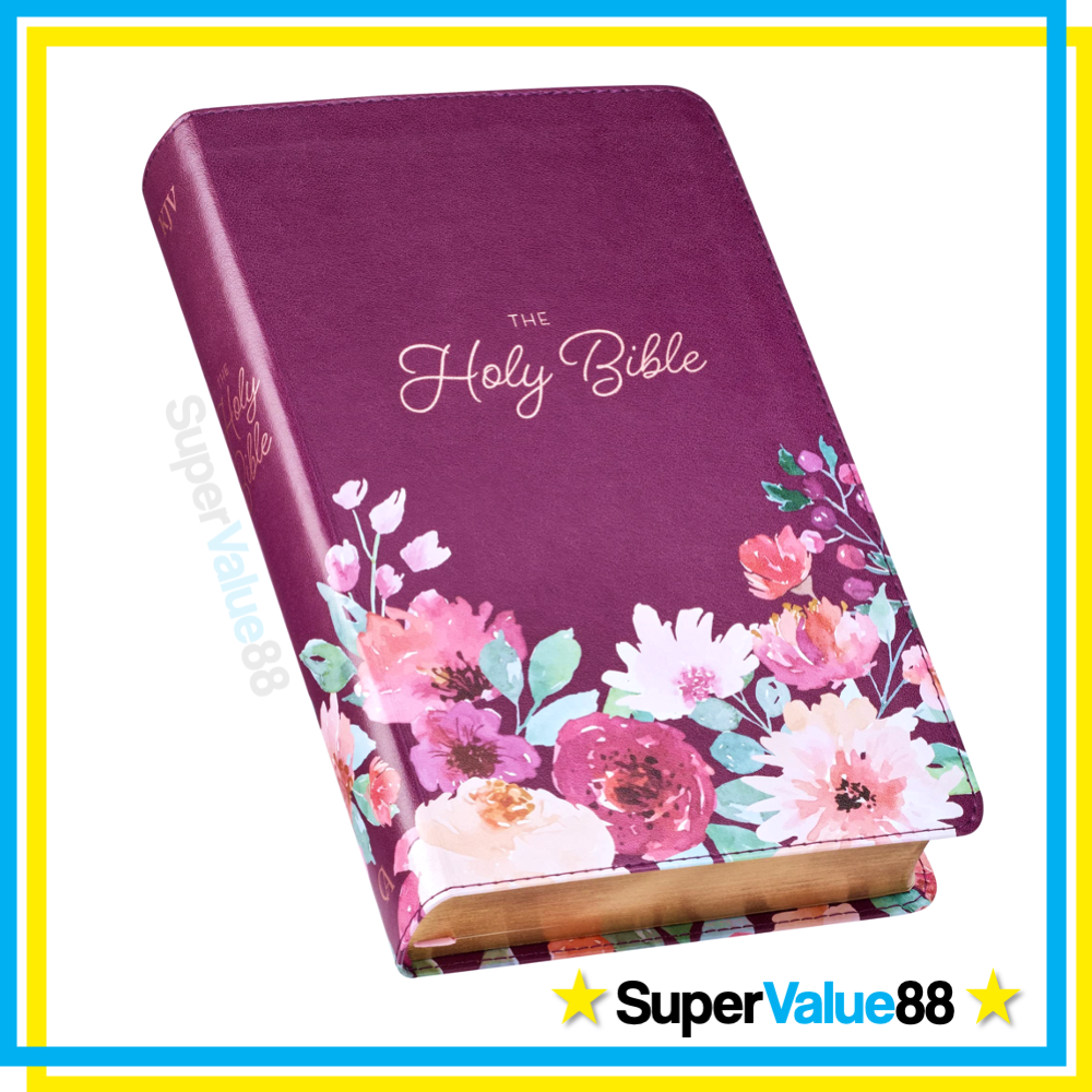 KJV Giant Print Holy Bible (Elegant Faux Leather) - Standard Size, Full ...