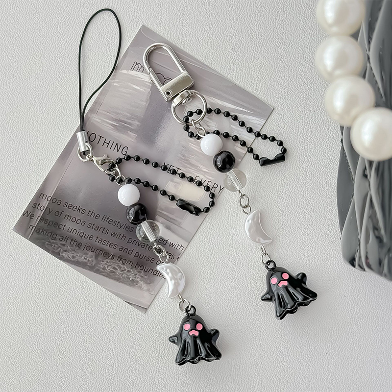 1PC 3D Cartoon Ghost Phone Charms Cartoon Keychains Lanyard Gift Luyo ...