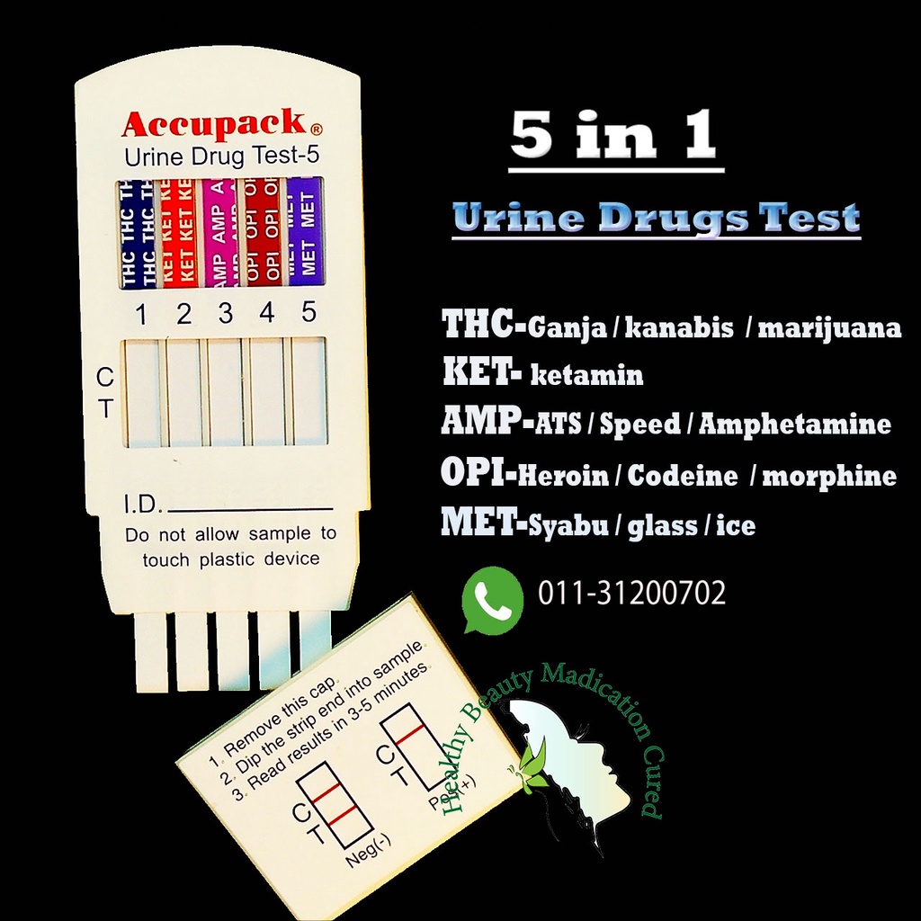 Urin Test For Drug Kit (Di gunakan untuk menguji dadah dalam air ...