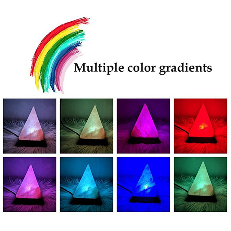Himalayas Crystal Salt Lamp USB Led Pyramid Salt Crystal Lamp Crystal ...