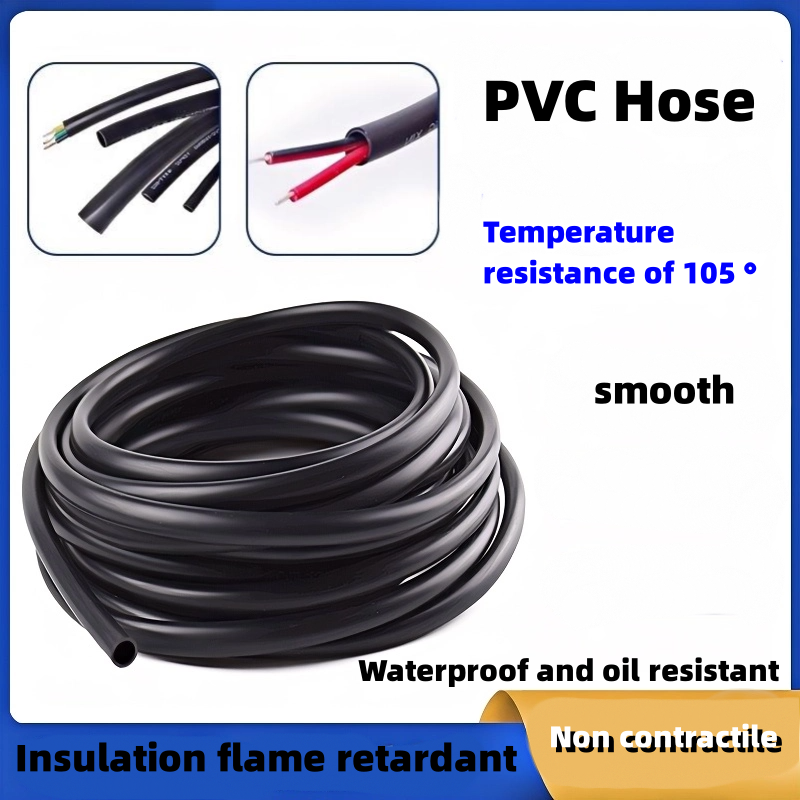 1M/3M/5M PVC Black PVC Sleeving Flexible PVC Cable Sleeving Tubing ...