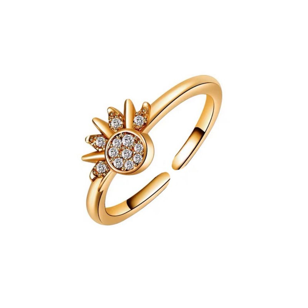 Exquisite Open Sun Ring Alloy Moon Finger Ring Jewelry Couple ...