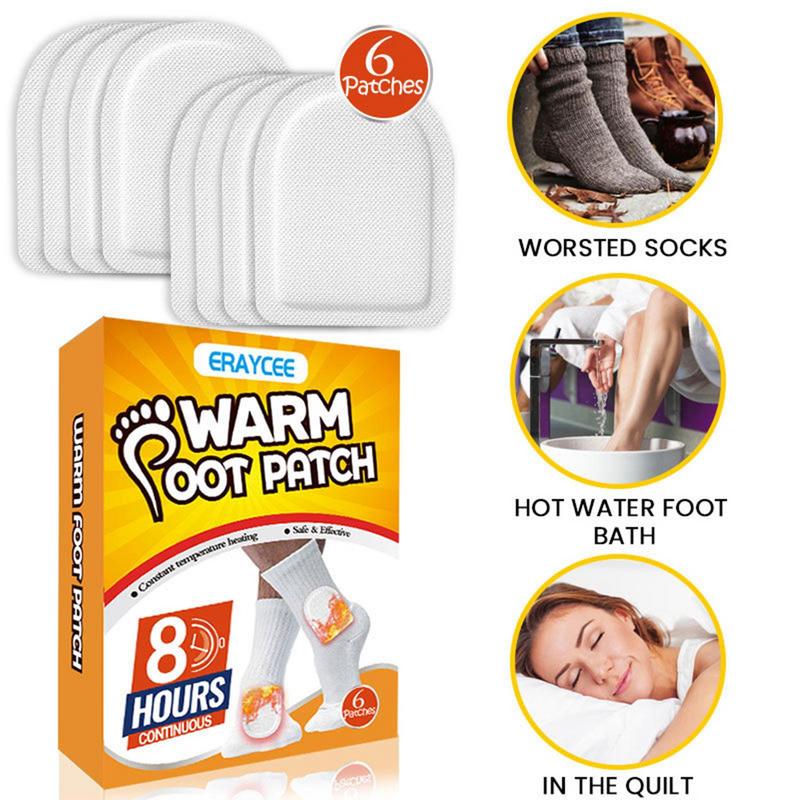 6 Pcs Adhesive Toe Warmers Foot Hand Warmers Winter Warm Foot Patch ...