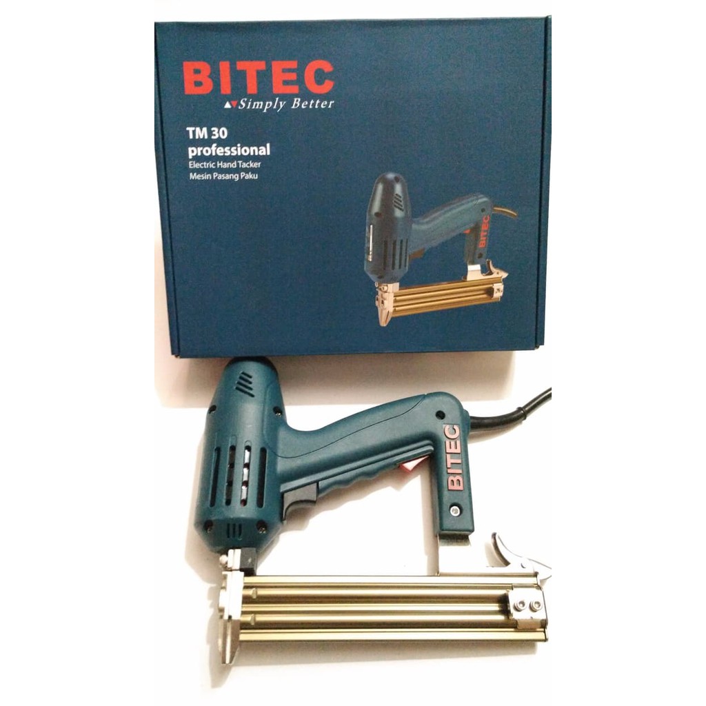 Nailer gun Listrik TM30 BITEC mesin Staples model I / Mesin Paku Tembak ...