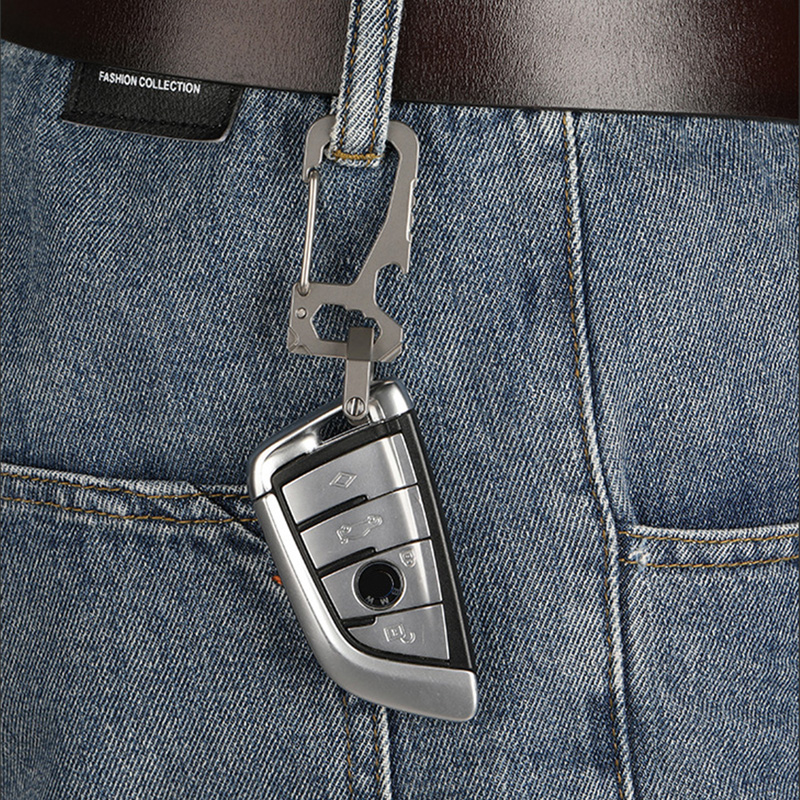 D Shape Multi-purpose Mini Lock Titanium Buckles Keyring Car Buckle ...