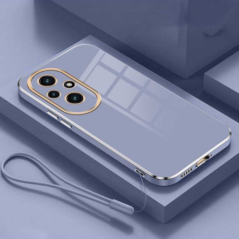 Honor 200 Pro 200Pro HONOR200 Lite Luxury Square Edges Plating Back TPU ...