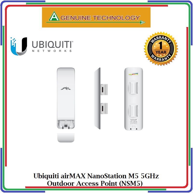 Ubiquiti airMAX NanoStation M5 5GHz Outdoor Access Point (NSM5 ...