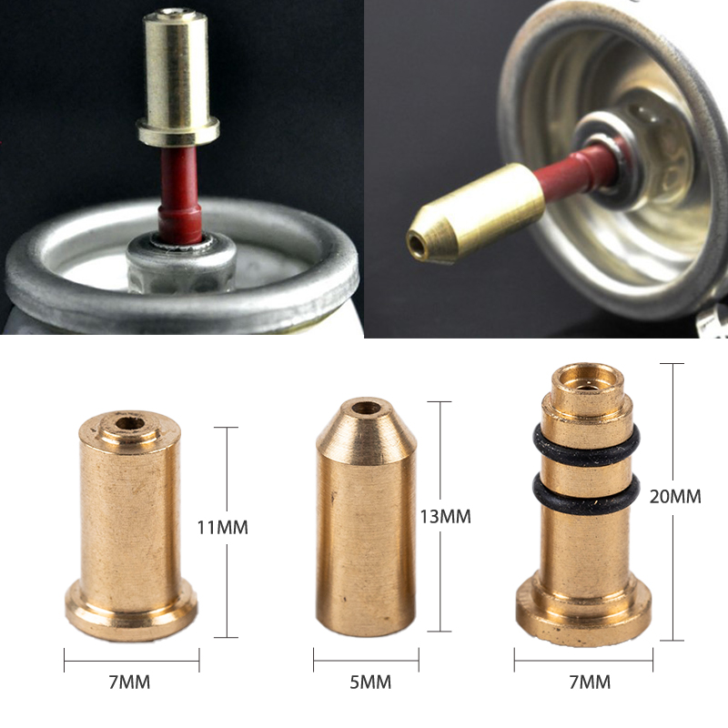 3pcs Reusable Nozzle Refill Butane Gas Adapter Inflatable Head For ...