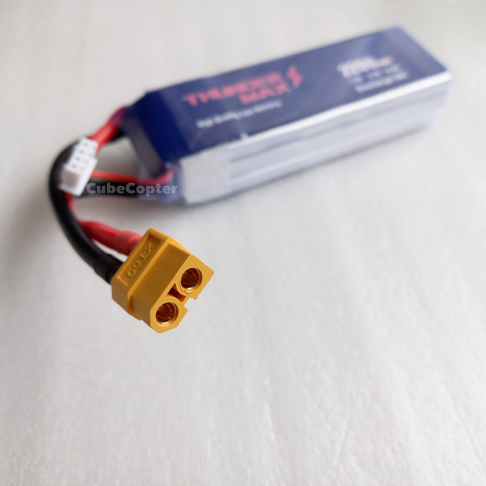 แบตเตอร์รี่ ลิโพ lipo 3s , 3 เซลล์ 11.1v 2200mah 35c ปลั้ก xt60 ยี่ห้อ Thunder Max - cubecopter ...