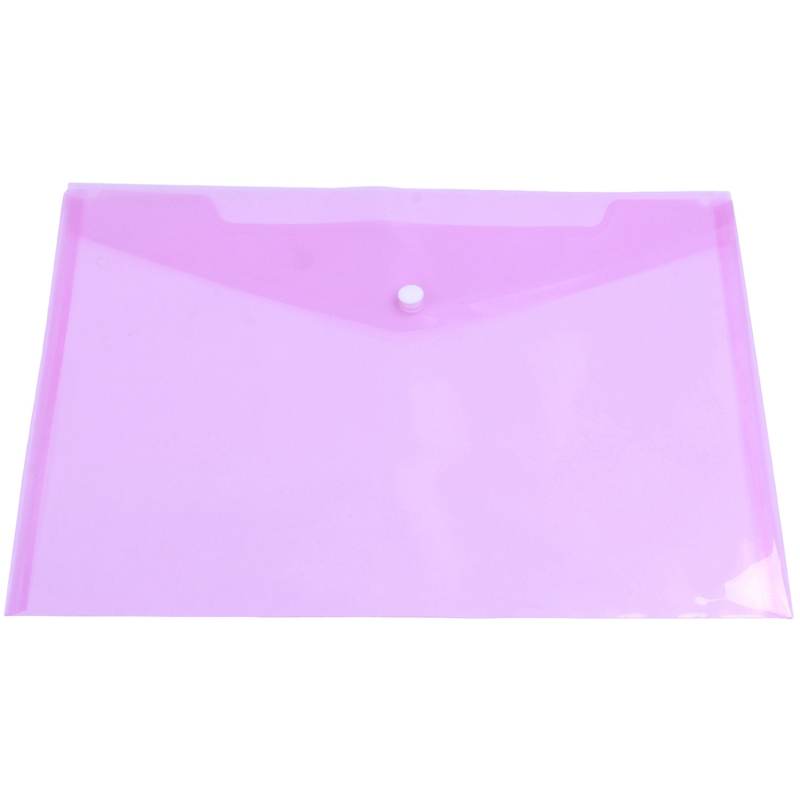 A4 Document wallets plastic popper Buckle folders filing paper storage ...
