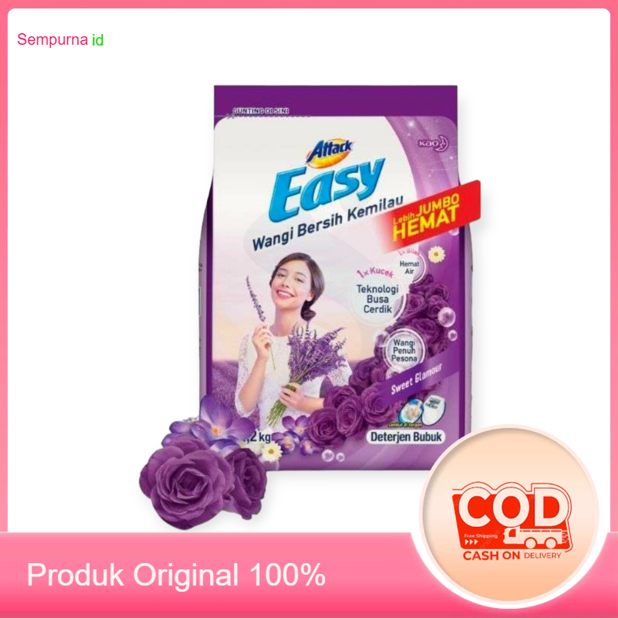 Attack Easy Sweet Glamour Detergent Bubuk 1.2 Kg | Lazada Indonesia