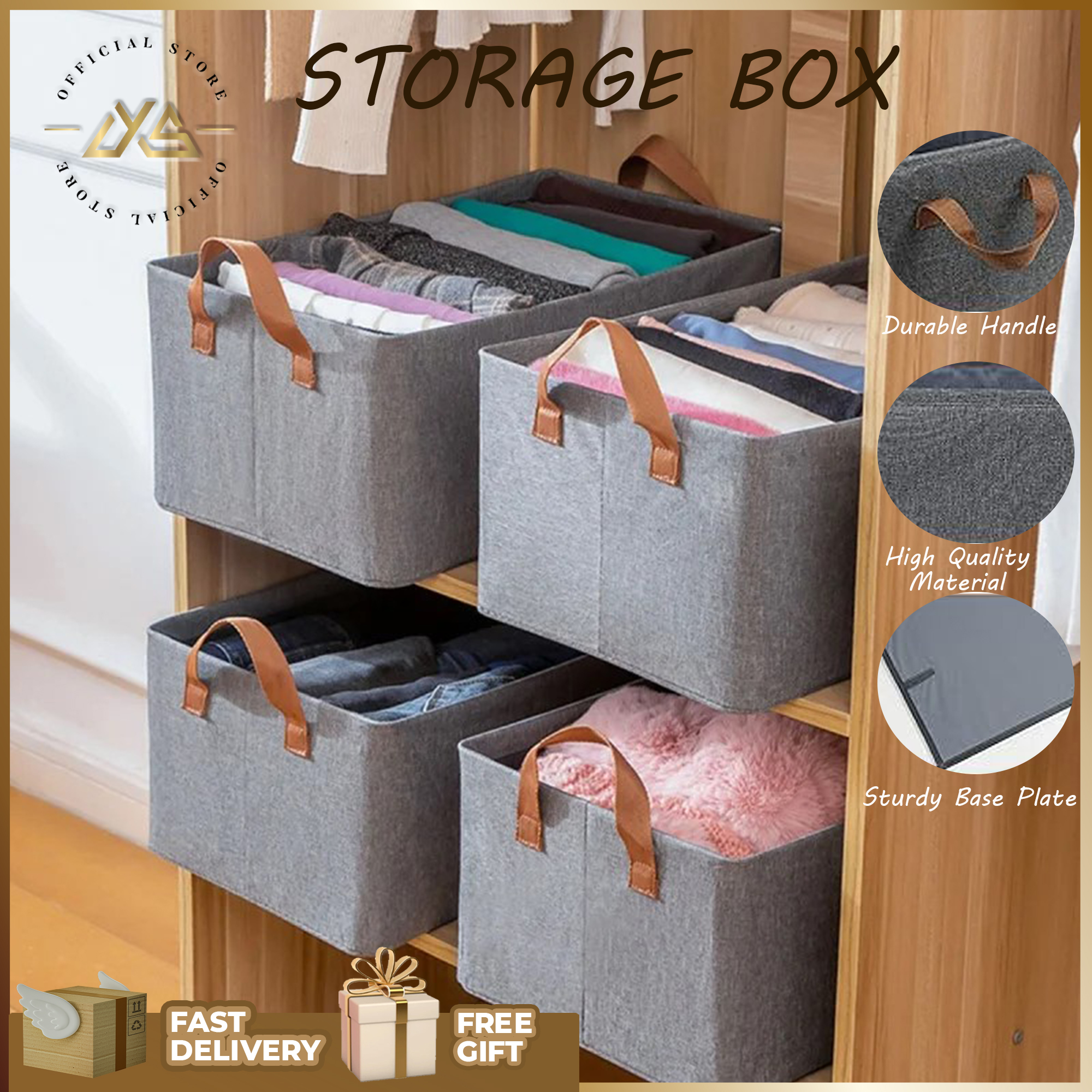 AXS WARDROBE ORGANIZER BOX CLOTHES TROUSERS STORAGE THICKENED STEEL ...