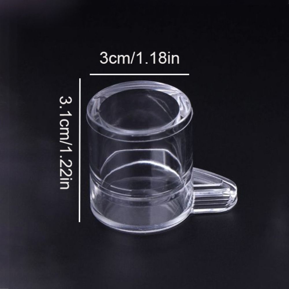 Mini Portable Acrylic Durable for Cricket Round Reptile Drinking Bowl ...