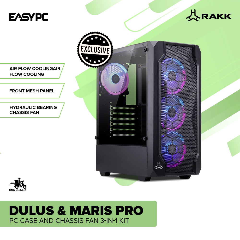 EasyPC | RAKK DULUS Gaming PC Case Black / RAKK DULUS PC Case | MARIS ...