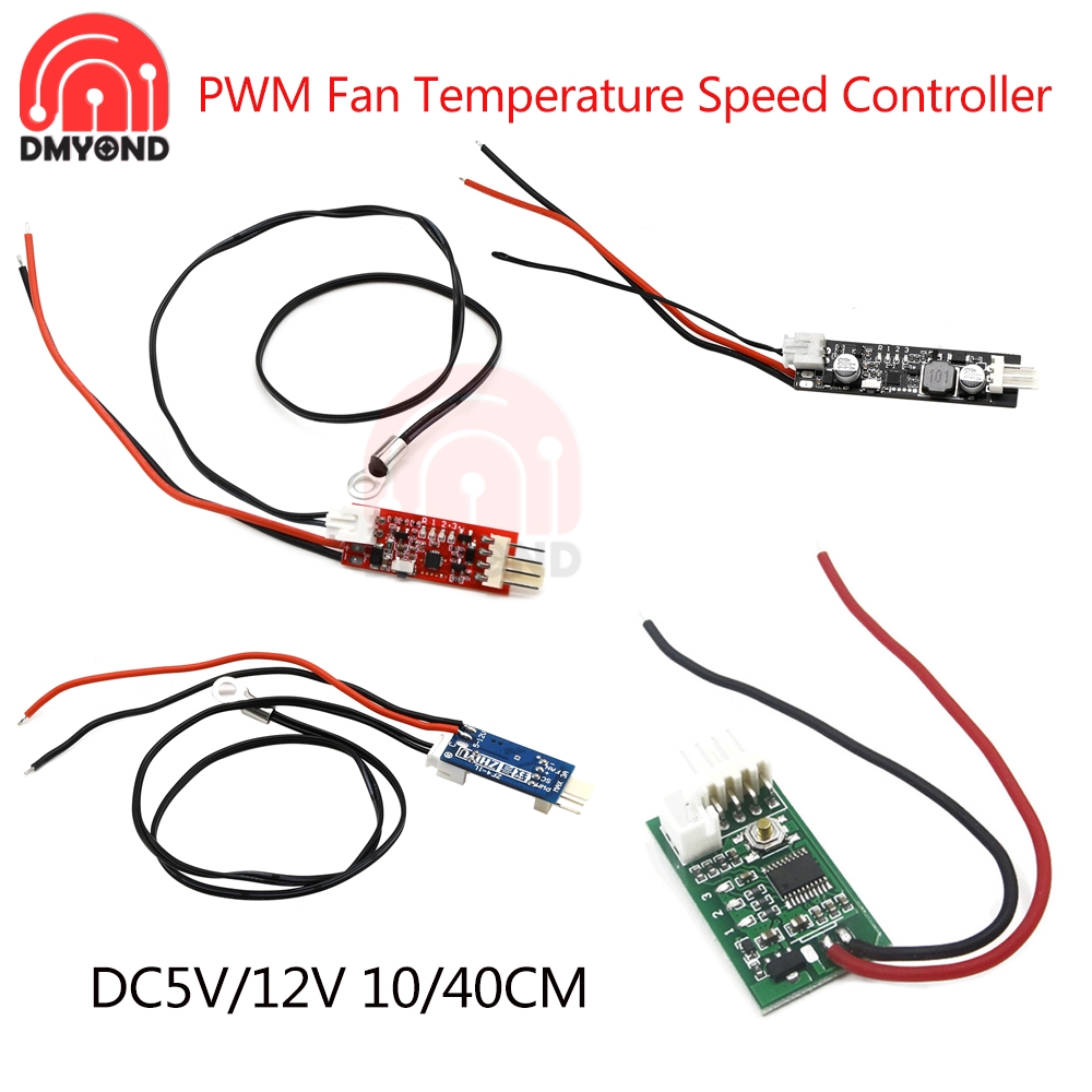 【BridgeCraft】2-3 4 Wires Dc 5v/12v Fan Temperature Speed Governor ...